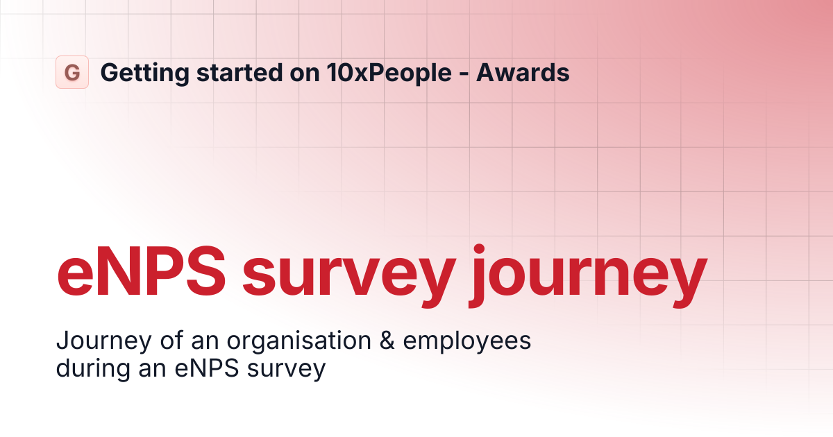 eNPS survey journey | Getting started on 10xPeople - Awards