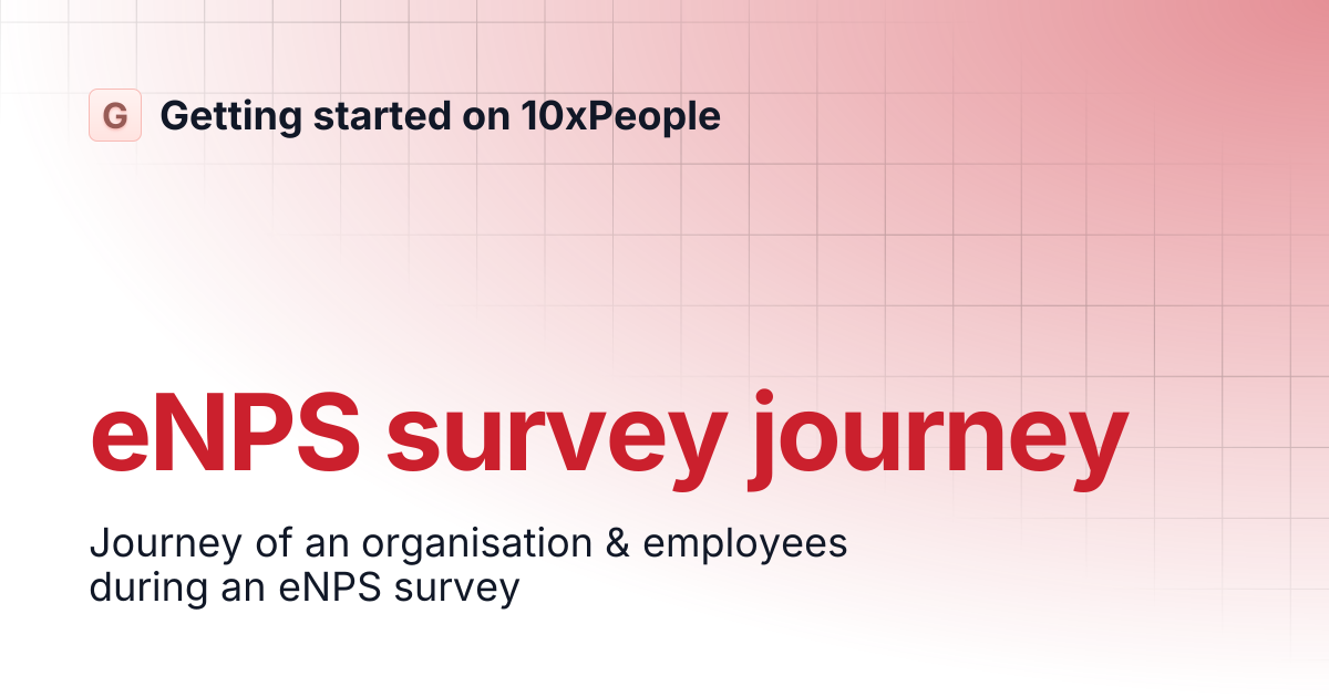 eNPS survey journey | Getting started on 10xPeople