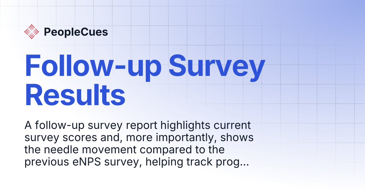 Follow-up Survey Results | PeopleCues