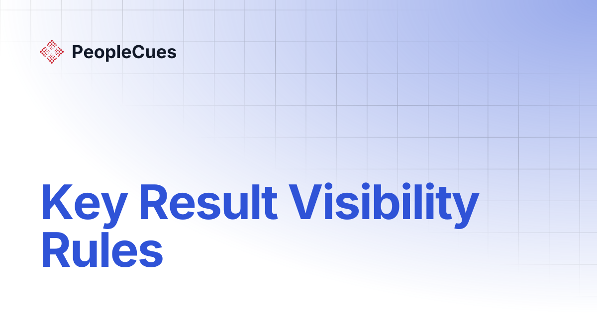 Key Result Visibility Rules | PeopleCues