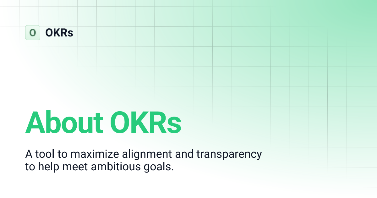 About OKRs | OKRs
