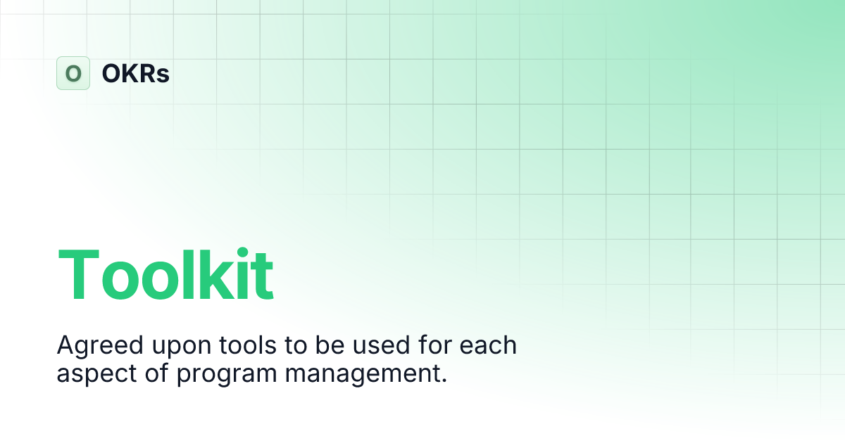 Toolkit | OKRs