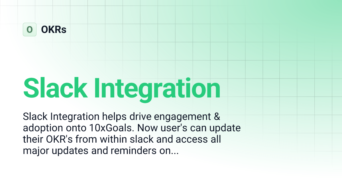 Slack Integration | OKRs